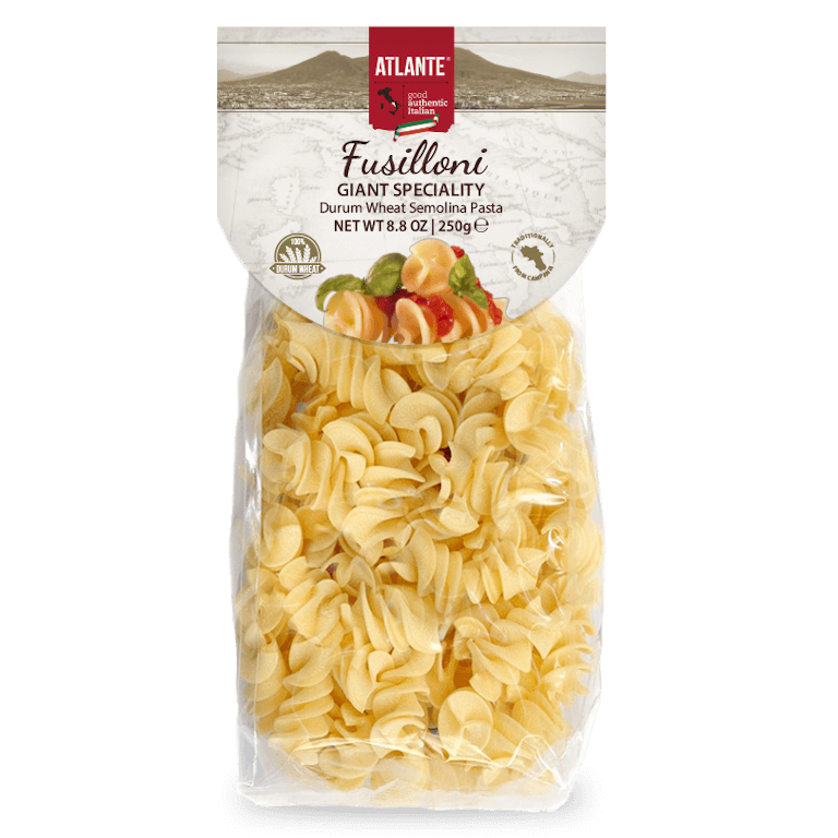 Fusilloni with rocket pesto and sun-dried tomatoes | Atlante Brand